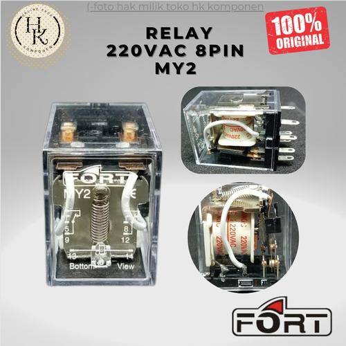 Jual Relay 8pin MY2 FORT 220vac,24Vdc,12Vdc - 12VDC - Jakarta Barat ...