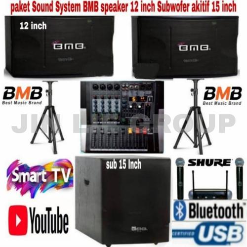 Jual Grosir Paket Sound System BMB Speaker BMB 12 inch + Sub BMB 15 ...