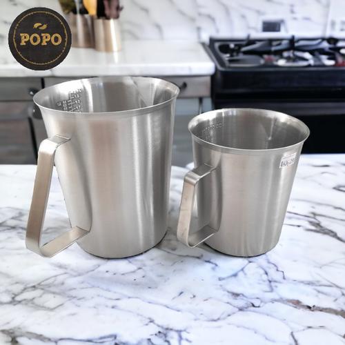 Jual Gelas Ukur 1Liter Stainless measuring Cup Jug Mug Literan Gelas ...