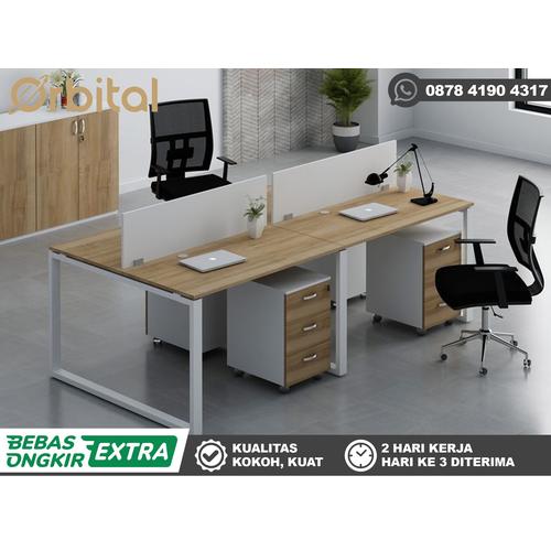 Jual Meja Kerja Kantor 4 Orang - 240 x 120 x 75 cm - Meja staff ...