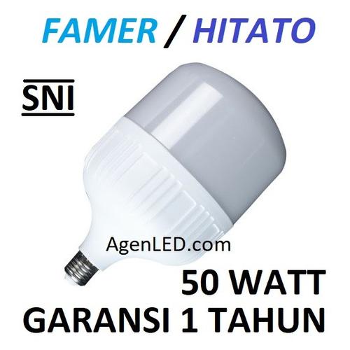 Jual LAMPU LED JUMBO 50W bohlam 50 w watt putih bulb 40 33 60 WHITE KAPSUL - HITATO 50 WATT ...