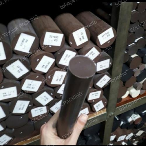 Jual TEFLON BROWN ROD 75mm x 30cm / CARBON PTFE BATANGAN KARBON BRONZE ...