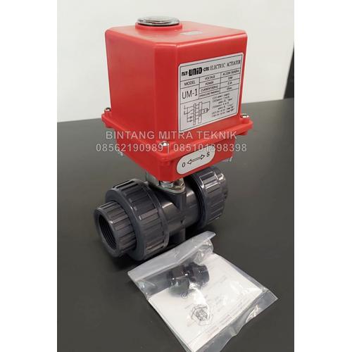 Jual MOTORIZED BALL VALVE PVC / UPVC 1 1/2" WITH ACTUATOR ELECTRIC UNI ...