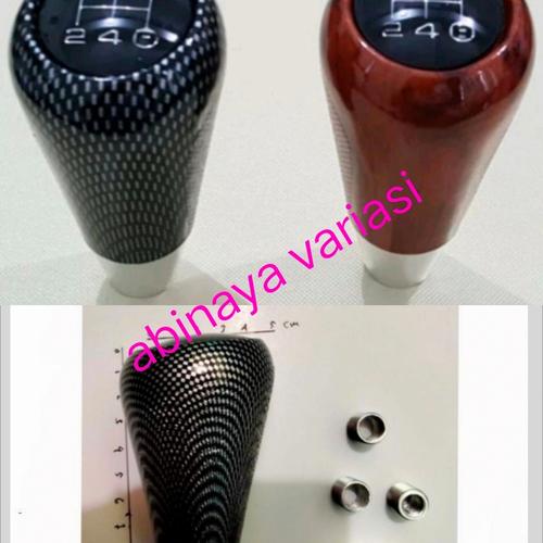 Jual Gear Knob Manual Mobil ALL NEW HILUX Handle Persneling Carbon Wood ...