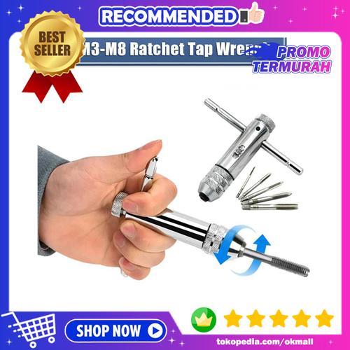 Jual Alat Pembuat Drat Ulir Metrik M3 M4 M5 M6 M8 Manual Hand Tap Ratchet - Jakarta Barat ...