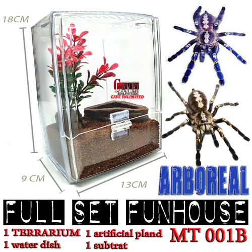 Promo MT001 B FUN HOUSE FULL SET PAKET ENCLOSURE KANDANG TARANTULA ...