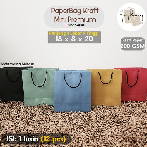 Jual Paper Bag / Tas Kertas Mini Premium Uk.15x8x18 (1 lsn) - Biru ...