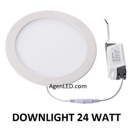 Promo Lampu Downlight LED Panel 24W Putih 24 Watt w Slim Tipis BULAT ...