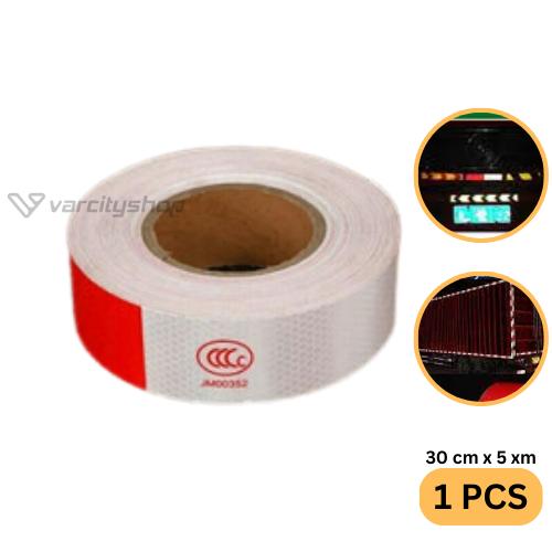 Jual Stiker Reflektor Merah Putih Pemantul Cahaya Sticker Reflective ...