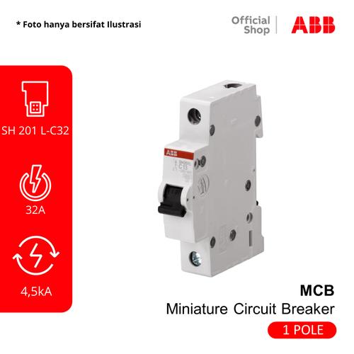 Jual ABB MCB 1Pole 4,5kA 32A SH201L-C32 2CDS241001R0324 Circuit Breaker - Kota Jambi - Andalas ...