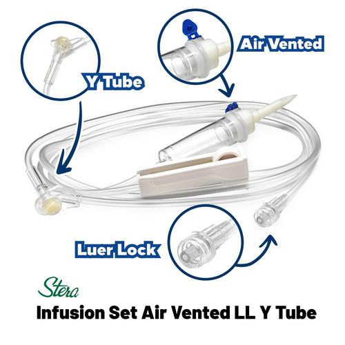 Jual Stera Infusion Set Infus Set Dewasa VYLL Air Vented LL Y Tube ...