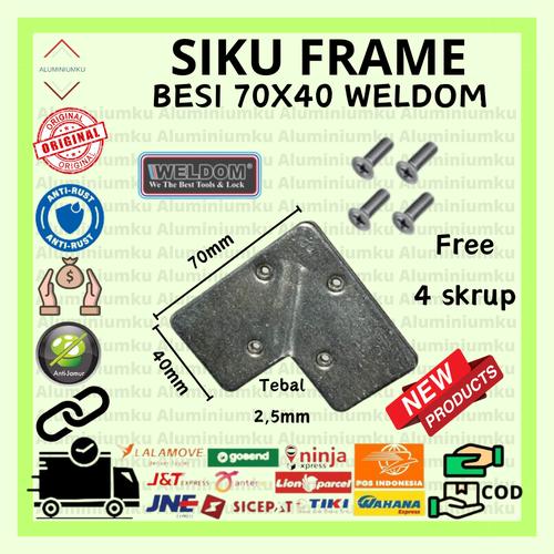 Jual Siku Frame Besi Aluminium Sudut 90 Derajat - WELDOM - Jakarta ...