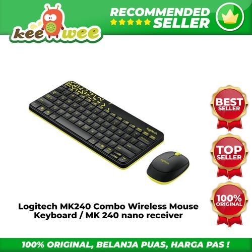 Jual Logitech MK240 Combo Wireless Mouse Keyboard / MK 240 nano ...