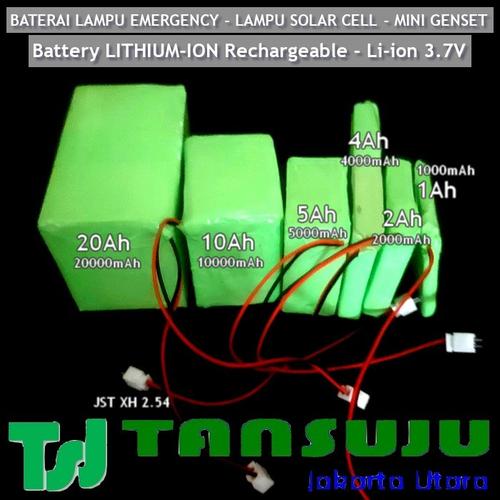 Jual Battery Li-ion 3.7V Baterai Lampu Emergency PJU Solar Cell Mini ...
