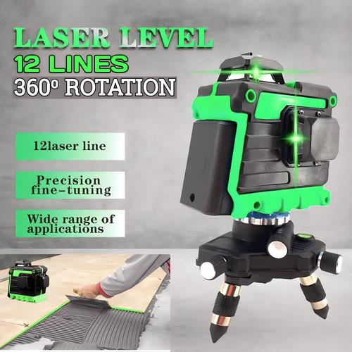 Jual Laser Level 12 Line Laser Siku Bangunan Self Leveling 3D 12 - Biru ...