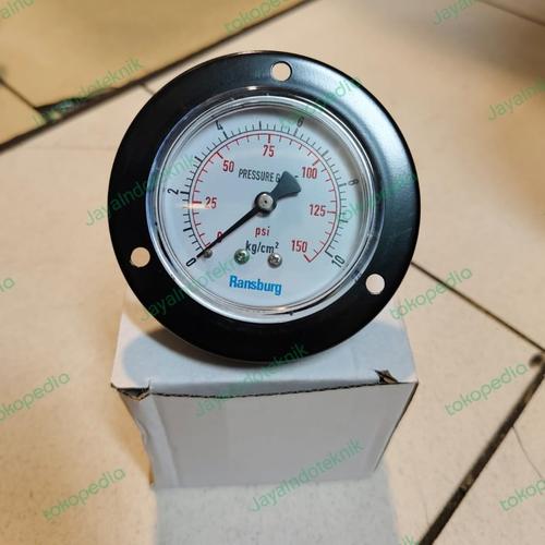 Jual Pressure gauge ransburg 2.5" - manometer flange back connection ...