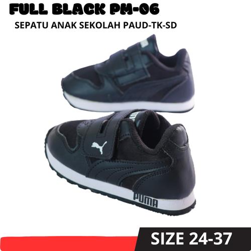 Jual sepatu anak tk paud sd puma hitam usia 1 2 3 4 5 6 7 tahun cowok ...