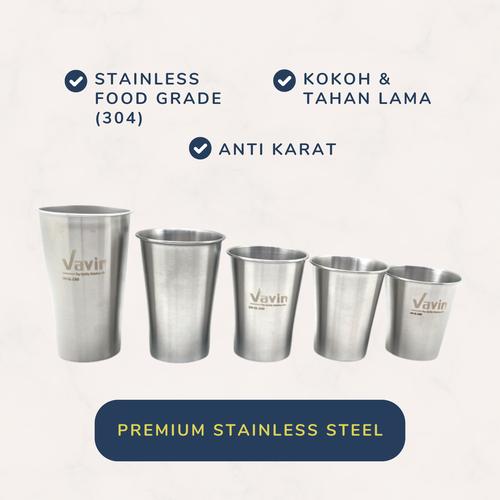 Jual IM GLASS GELAS CAFE STAINLESS KOREA 300 350 400 500 600ML SUS 304 - 300ML - Jakarta Barat ...