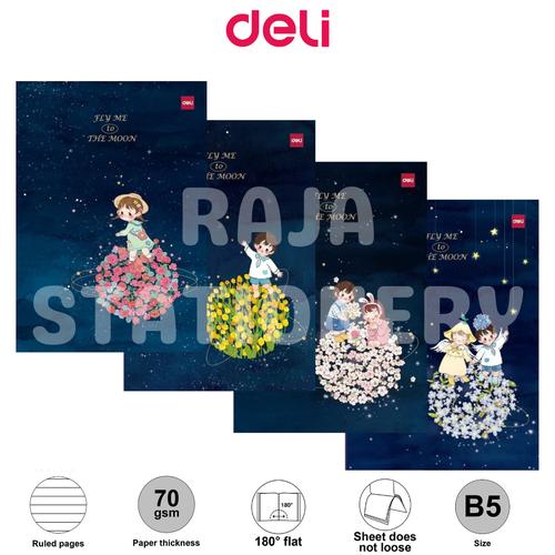 Promo Deli Notebook B5 Sewing Cover / Buku Tulis Deli B5 Motif Flower ...