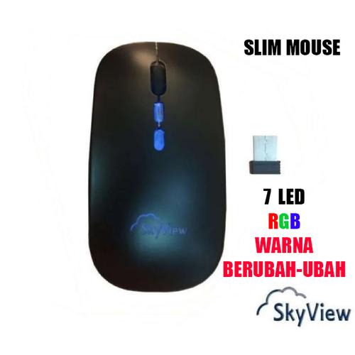 Jual Skyview Dual Mode Wireless Mouse Rechargeable No Battery Rgb Colour - Jakarta Barat ...