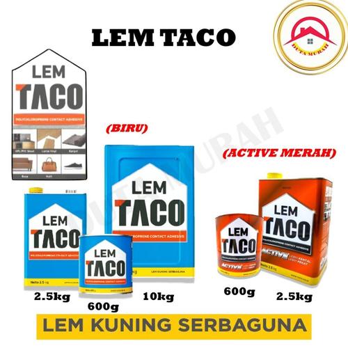 Jual READY LEM TACO 600 GRAM / EDGING / LEM KUNING SERBAGUNA / LEM DAYA ...