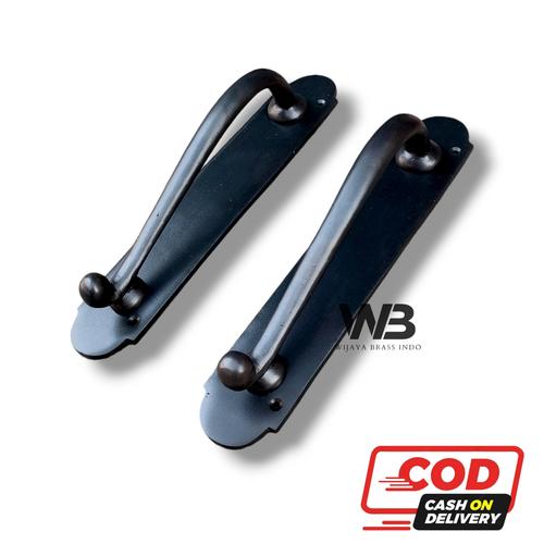 Jual Handle pintu rumah gagang pintu Kuningan model cumi s black doff ...