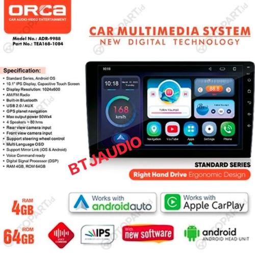 Jual HEAD UNIT TAPE MOBIL ANDROID ORCA STANDAR SERIES ADR-9988 LAYAR 9 ...