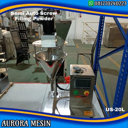 Jual MESIN PENGISI KEMASAN BUBUK SEMI AUTO SCREW FILLING POWDER US-20L ...