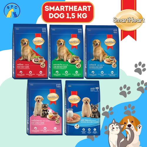 Jual SMARTHEART Dog Food Makanan Anjing Premium Adult Puppy 1.5KG Smart ...