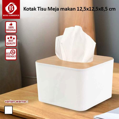 Jual Natural Bamboo Tissue Box Kotak Tempat Tisu Putih Kayu /Tisu ...