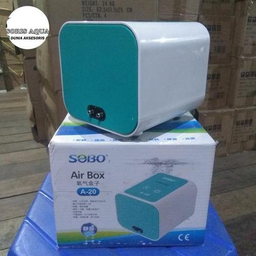 Jual Pompa Udara Aquarium Sobo Air Box A 20 Air Pump Aerator 2 Lubang ...