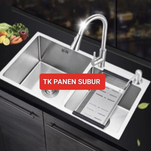 Jual Kitchen Sink inobe 8245 stainles komplit set kran fexsibel ...