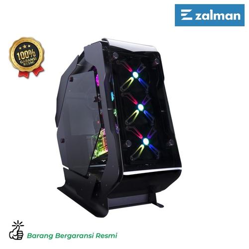Jual Zalman Z-Machine 500 Tempered Glass ATX Mid Tower Case 5x ARGB Fan ...