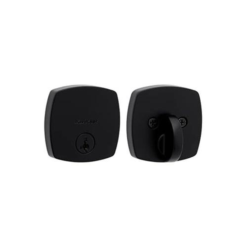 Jual Promo Kwikset Midtown Deadbolt Lock Matte Black Modern Exterior Ke ...