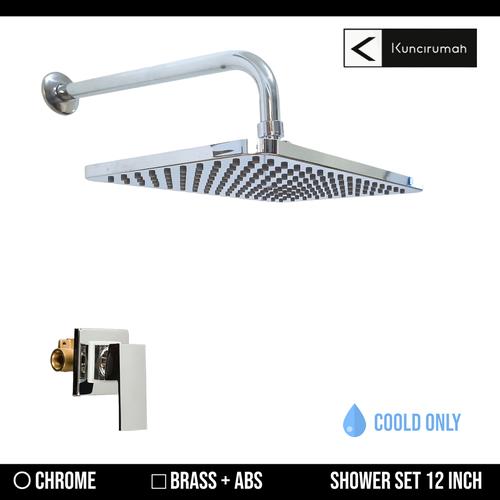 Jual Wall shower set /Paket Shower tanam + kran mixer tanam air dingin ...