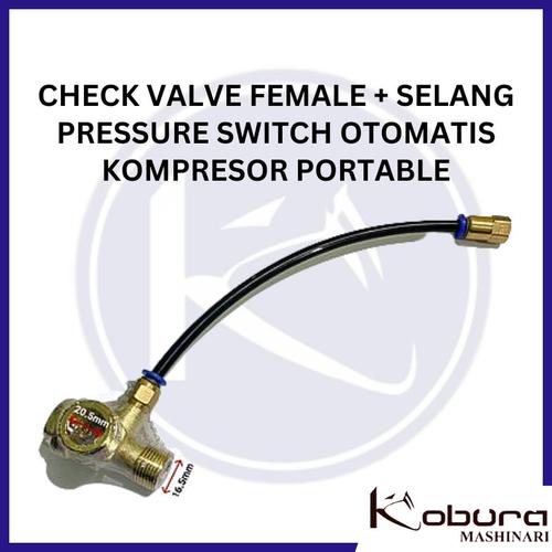 Jual Check Valve Female Selang Pressure Switch Otomatis Kompresor ...