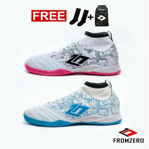 Promo Fromzero - Sepatu Futsal Boots Fromzero Starkia Baltic IN 38 - 44 - PUTIH TOSCA, 42 - Kab ...