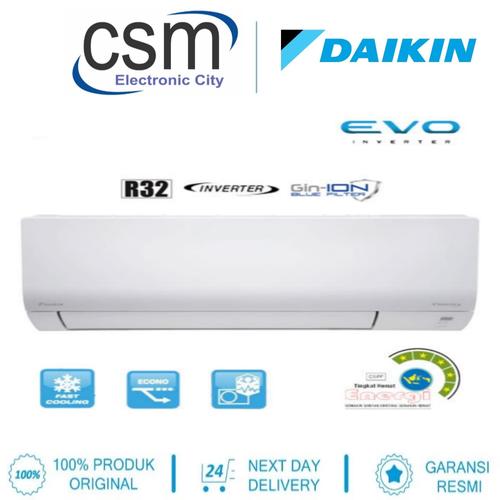Jual AC DAIKIN 1 PK FTKF25AV EVO INVERTER R32 1 PK INDOOR+OUTDOOR UNIT ONLY - Jakarta Barat ...