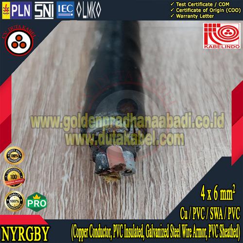 Jual Kabel NYRGBY 4x6 mm2 KABELINDO /NYFGBY 4 x 6 mm2/4x6mm2/4x6 - Kab ...