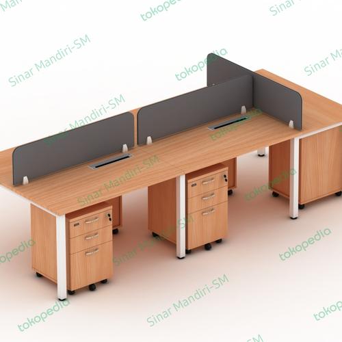 Jual Meja staff- pakai sekat panel devider - 5staff T.40cm - Jakarta ...