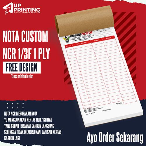 Jual Cetak Nota NCR 2ply ukuran 1/3 folio Satuan Tanpa Minimal Order ...