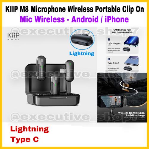 Jual KIIP M8 Microphone Wireless Portable Clip On - Mic Wireless ...