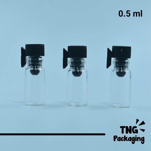 Jual Botol Kaca 0.5ml Botol Sample Mini Kaca Tutup Hitam Botol Kecil 0. ...