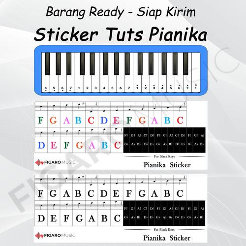 Jual Stiker Pianika - Sticker Tuts Pianika Melodica Notasi Huruf ...