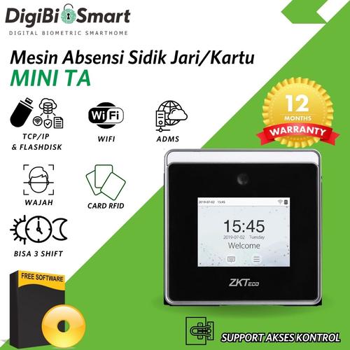 Jual Mesin Absensi Wajah | Kartu MINI TA ZKTeco WiFi ADMS Online Faceprint - Kota Surabaya ...