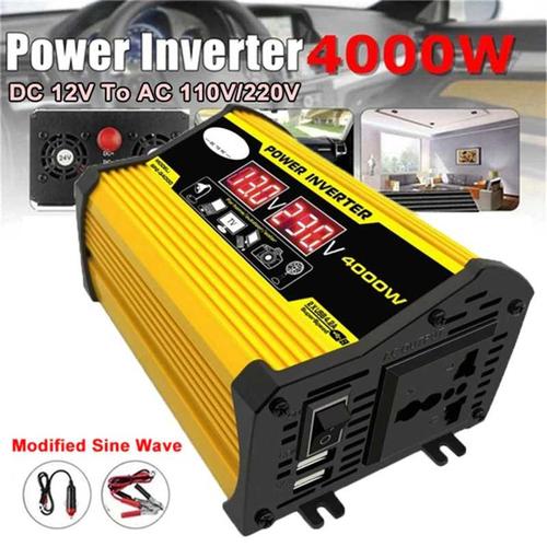 Jual Power Inverter Mobil 4000 Watt Konverter DC to AC 220V / Charger ...