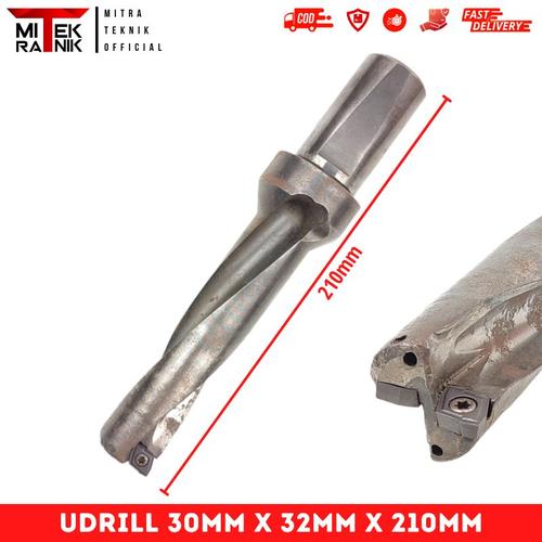 Jual Bor Milling U Drill 30mm Shank 32mm Panjang 210mm Untuk Insert ...