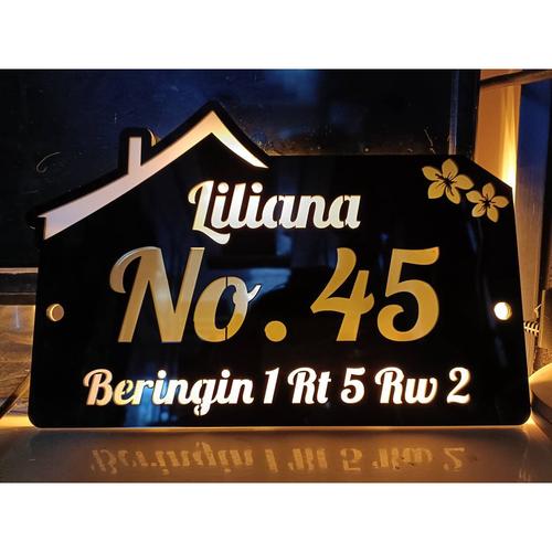Jual PAPAN NOMOR RUMAH LED ACRYLIC | NOMER RUMAH LED | NO RUMAH LED ...