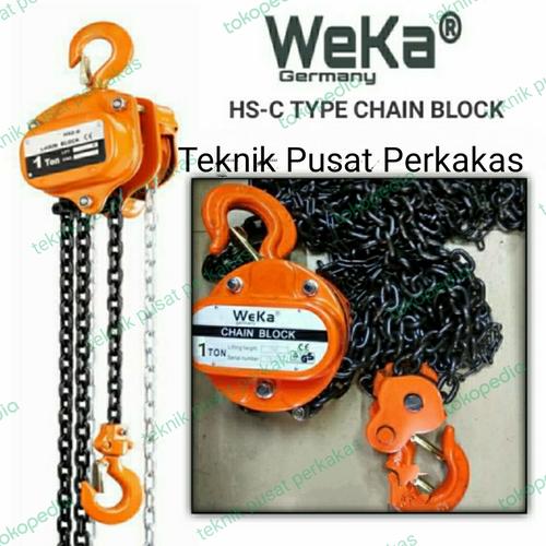 Jual CHAIN BLOCK 1 TON 15 METER WEKA GERMANY HOIST TAKEL 1 TON × 15 ...
