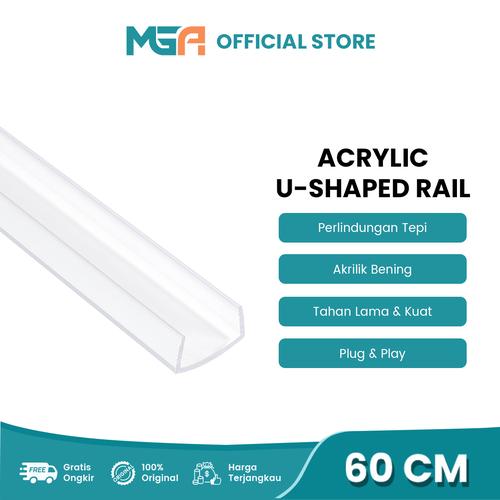 Jual Siku Rel Akrilik 60cm 3mm / Siku U Sambungan Pintu Laci Geser ...